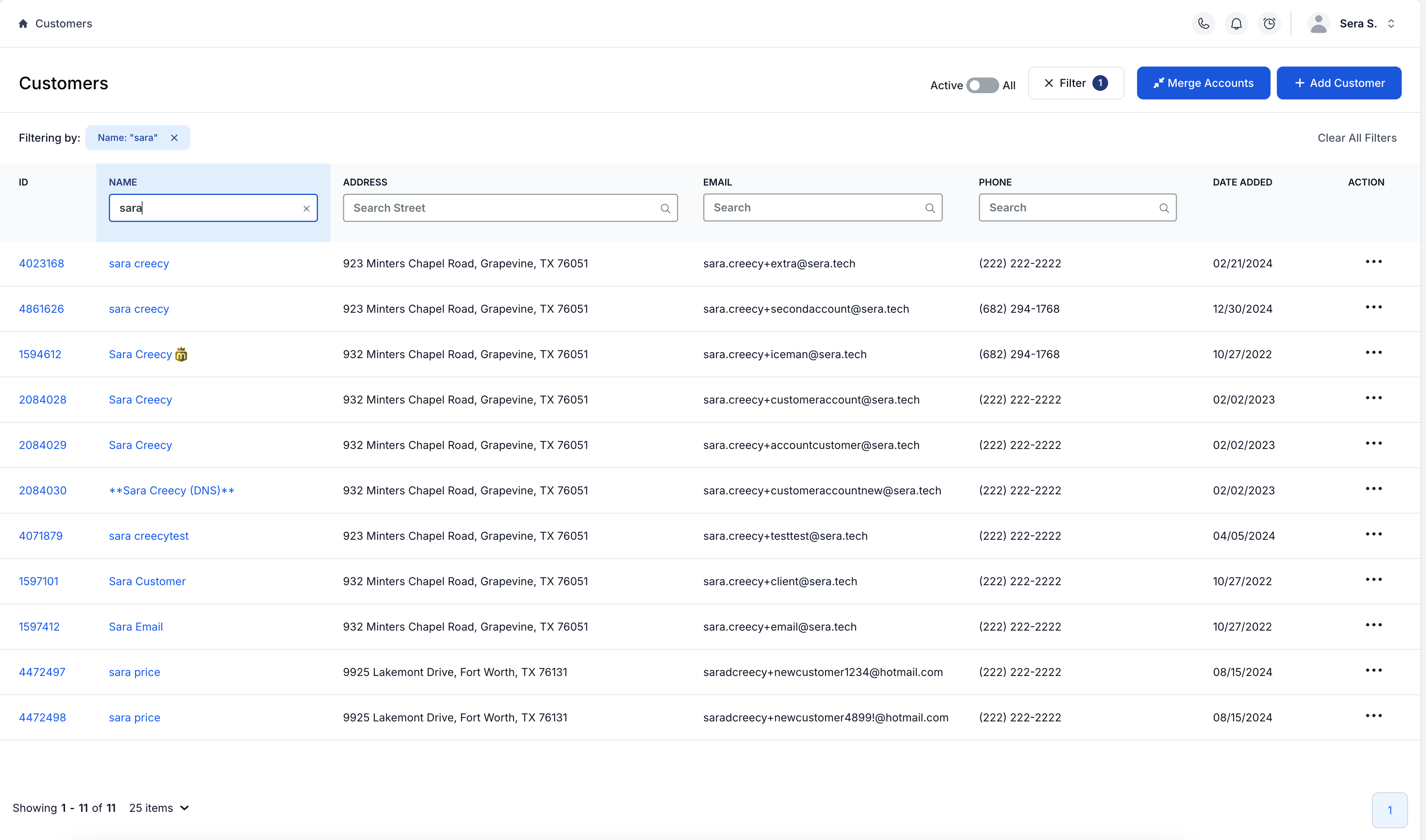 Merging Customer Accounts